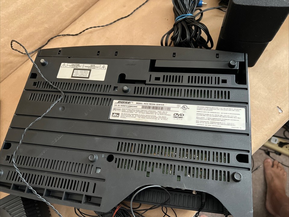 Bose AV28 Media Center Lifestyle 28 DVD/CD Player AC Adapter/Remote 3 ...