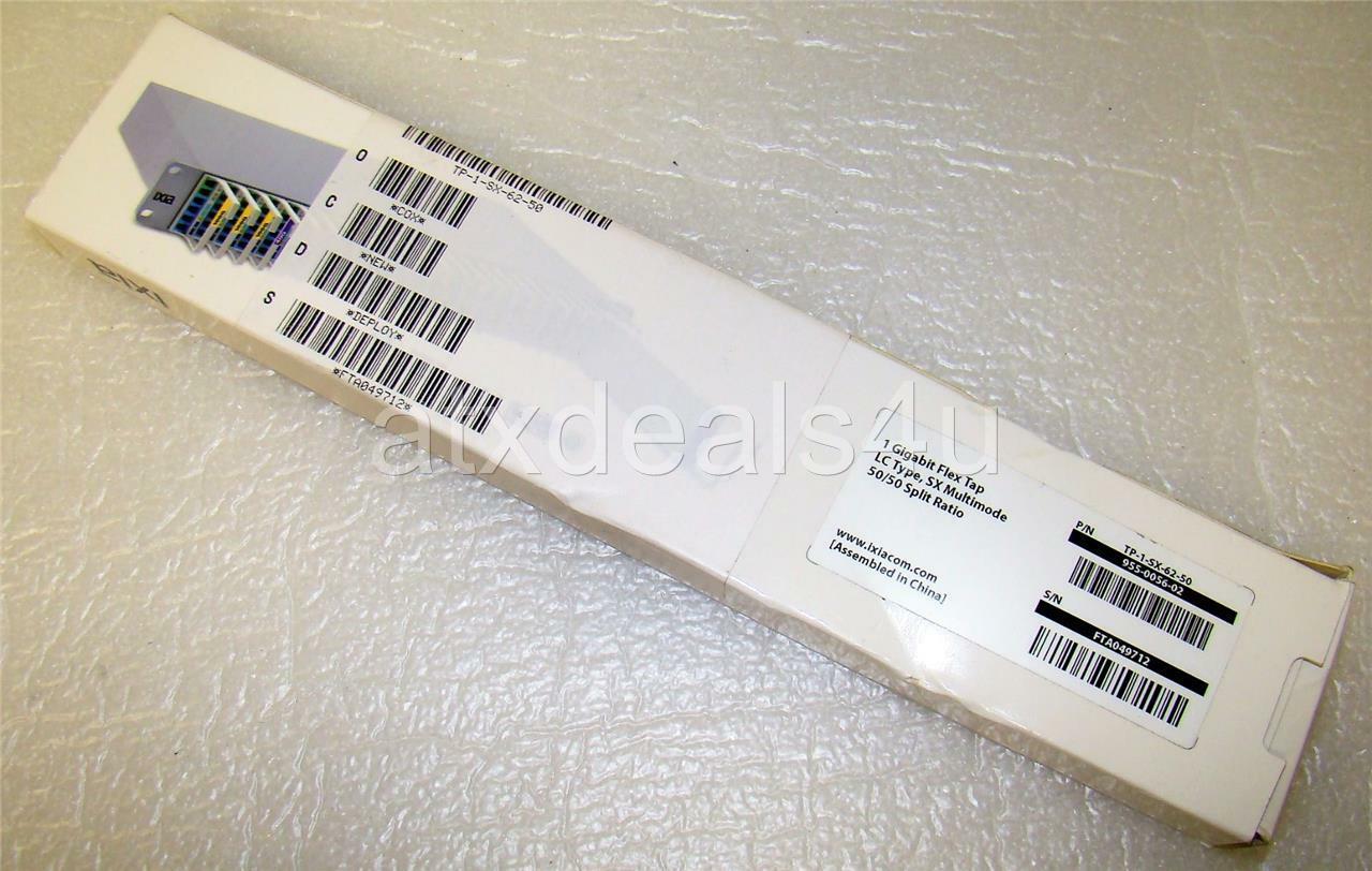 IXIA Flex Tap TP-1-SX-62-50 1GB LC Type 50/50 Split Ratio Splitter New ...