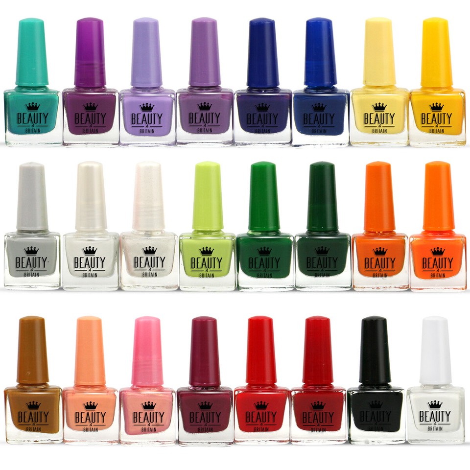 24 x NAIL VARNISH POLISH 24 DIFFERENT CLASSIC COLOURS WHOLESALE JOB LOT ...