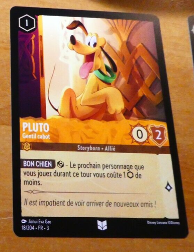 LORCANA TRADING CARD GAME TCG DISNEY CHAPITRE 3 CARTE PLUTO 18/204 FR NM | eBay
