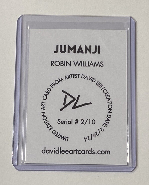 Jumanji Limited Edition Artist Signed Robin Williams Trading Card 2/10 ...