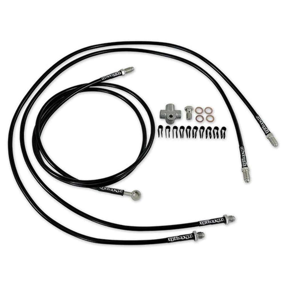 GKTECH Z33 350z/Z34 370z/G35/G37 SS braided hydraulic e-brake line kit ...