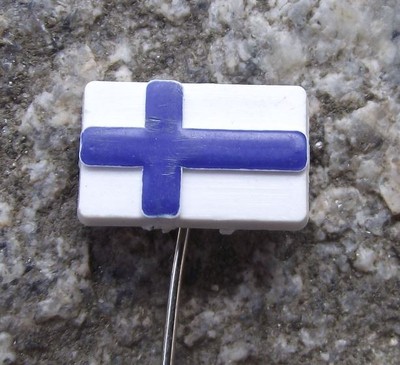 Finland Suomi Scandinavian Blue Cross on White Field Finnish Flag Pin ...