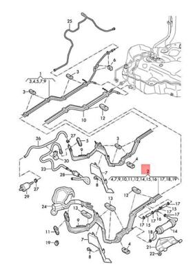 Genuine AUDI A4 Avant S4 quattro A5 S5 Coupe Sportback Fuel Line ...