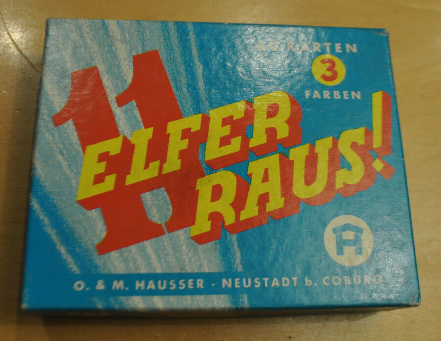 Altes Elfer Raus Spiel 210/4*80 Karten 4 Farben mit Spielregeln Hausser ...