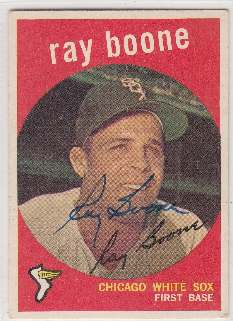 1959 Topps Ray Boone SIGNED AUTOGRAPHED # 252 White Sox | eBay
