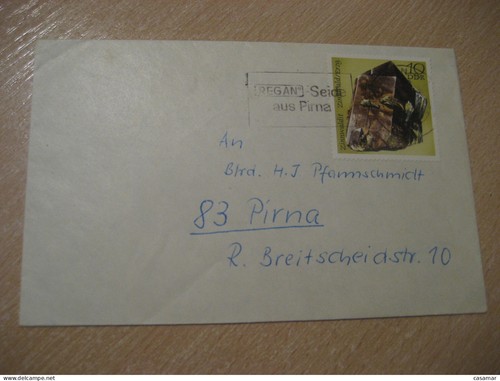 Pirna 1972 Zinnwaldit Zinnwald Erzg. Mineral Minerals Cancel Cover DDR ...