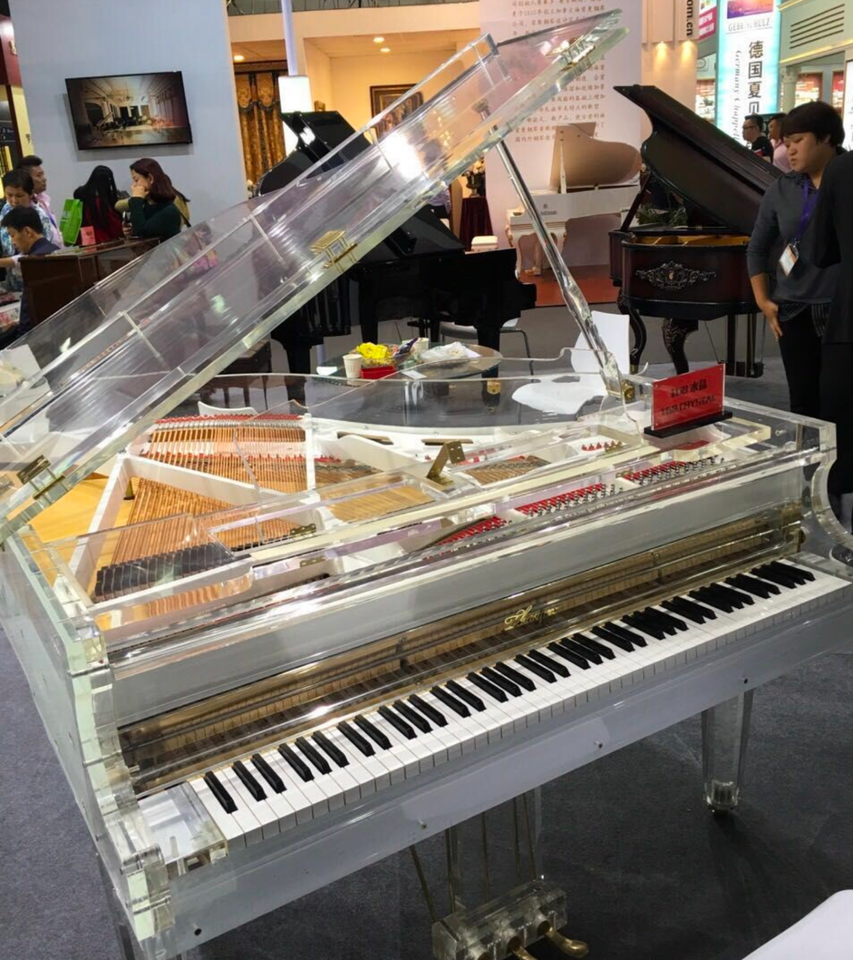 Full Crystal Grand Piano Handcrafted Transparent Crystal Grand Piano ...