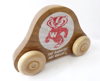 The Badgers Are Rollin'! Vintage Wooden Wisconsin Toy Hand Crafted | eBay