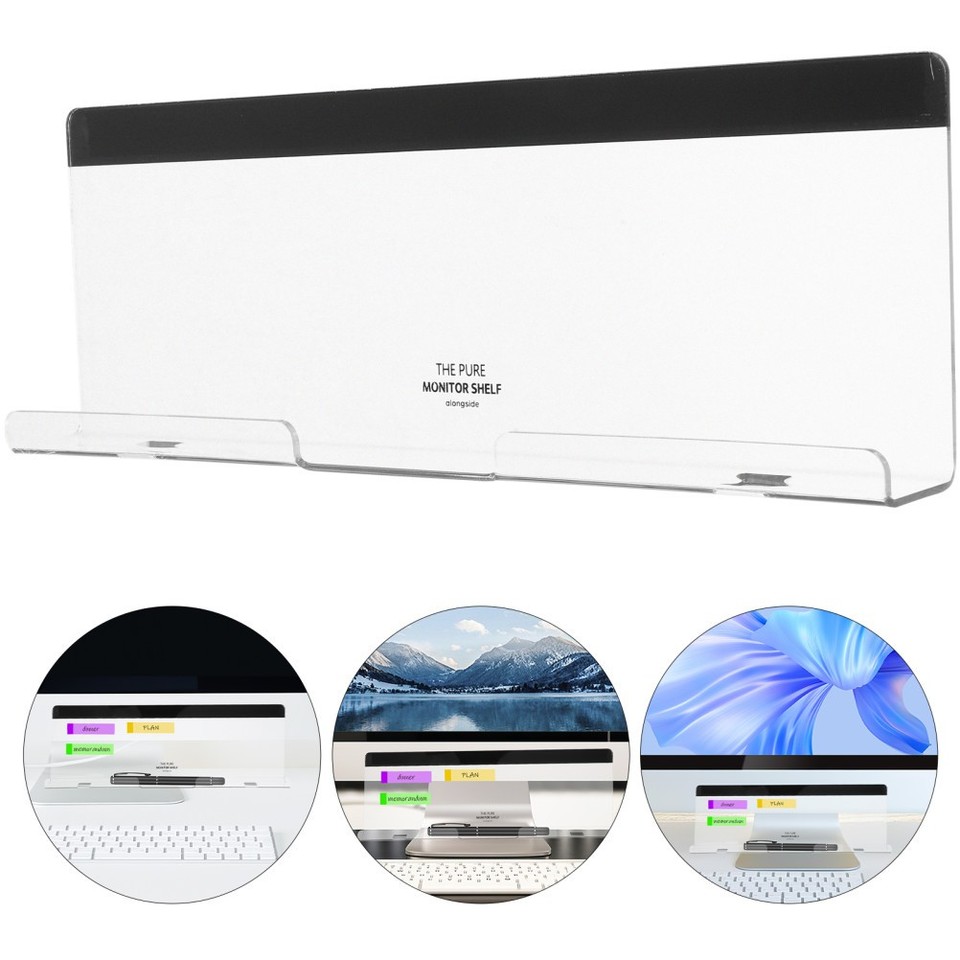 Desktop Memo Board Monitor Removable Computer Side Message Mount | eBay ...