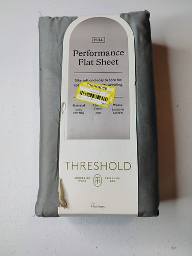 Full 400 Thread Count Performance Flat Sheet Classic Gray - Threshold: Cotton 191908761510| eBay