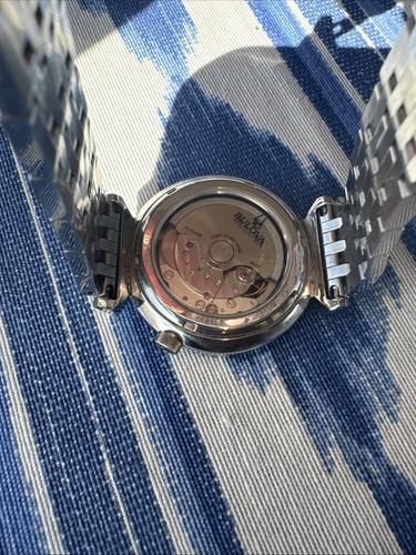 BULOVA 96A235 REGATTA AUTOMATIC SILVER TONE DIAL STAINLESS STEEL MENS ...