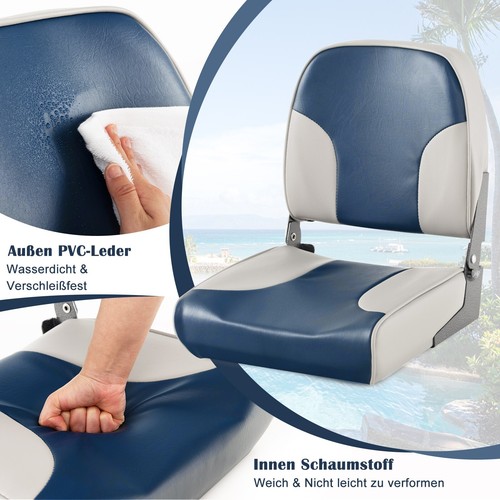 2er Bootssitze Bootsstuhl klappbar Steuerstuhl Klappsitz 49 x 41 x 47 cm | eBay.de