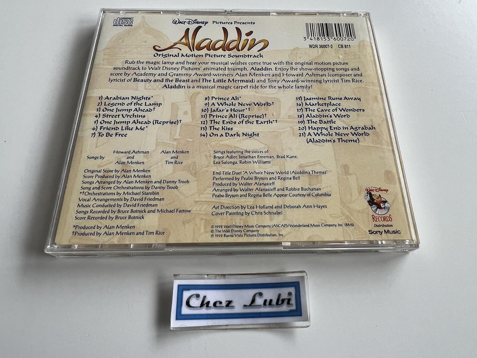 Walt Disney Aladdin - Original Motion Picture Soundtrack - CD Album ...