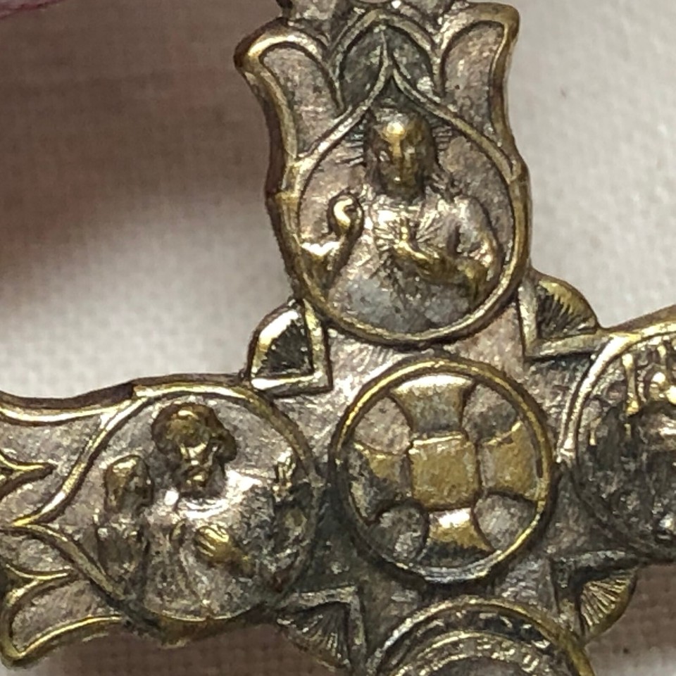 Vintage Cross Religious Medal St. Christopher St. Joseph | eBay