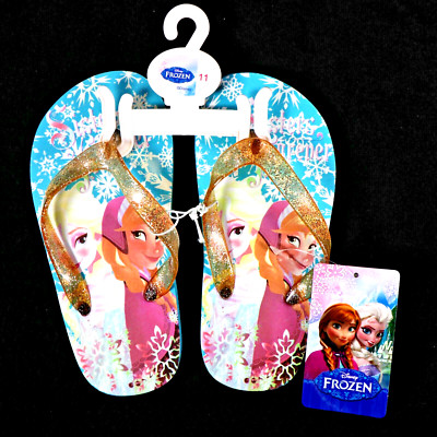 Disney Girls Frozen Flip Flop Sandals Size 11 Anna Elsa | eBay