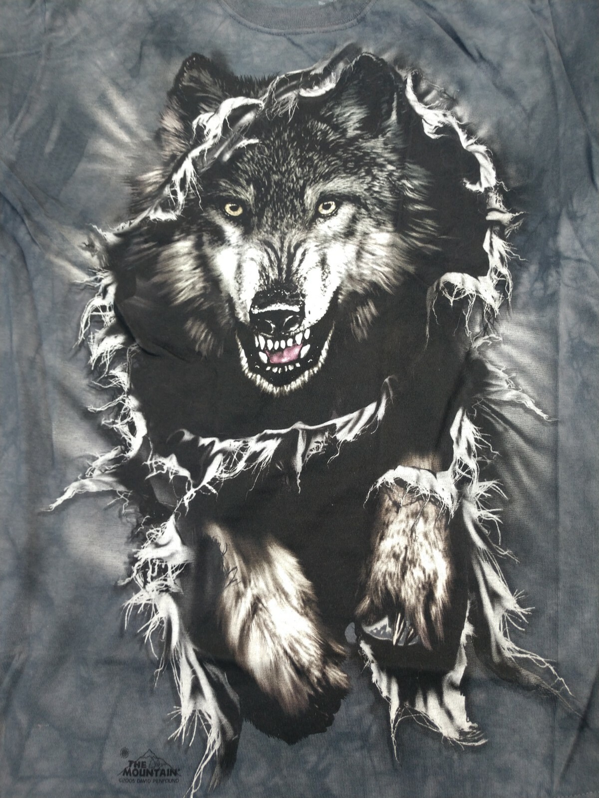 Wolf Tearing thru T-Shirt, Breakthrough Grey Wolf American Wolf by The ...