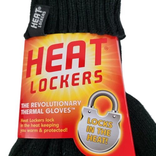 Heat Lockers Black Thermal Gloves Insulation Lining HLW05044 Size Women ...