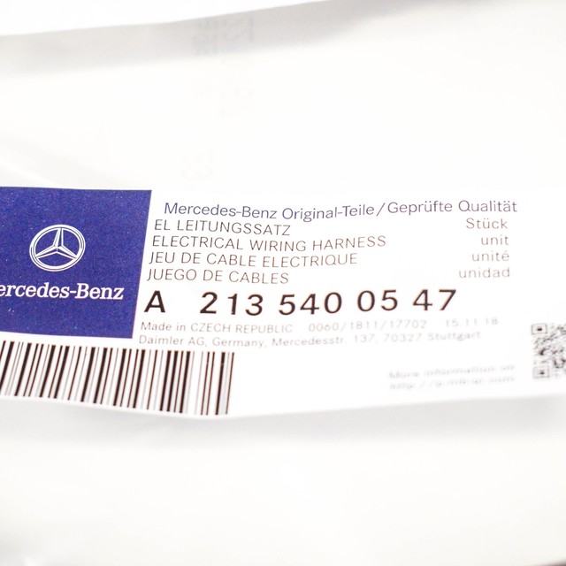 MERCEDES BENZ W213 Electrical Wiring Harness Loom A2135400547 OEM for ...