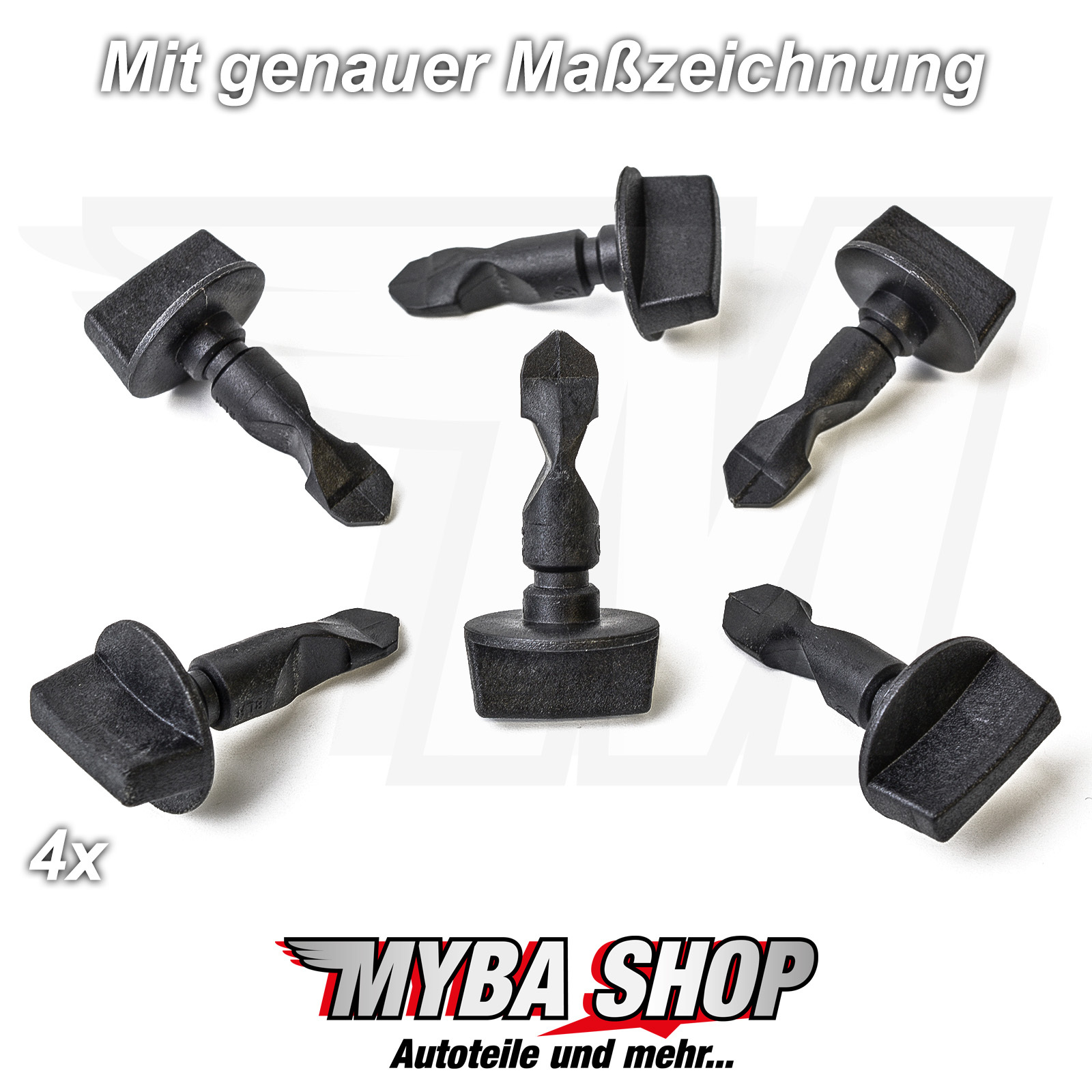 4x Befestigungs Clip Schrauben Bolzen für Audi A1 A3 Q5 Q7 und VW ...