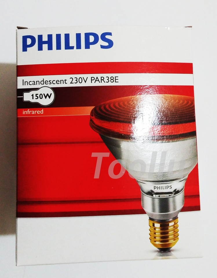 [220V / 230V] Philips Infrared Heat Light E27 LAMP BULB 100W 150W 250W ...
