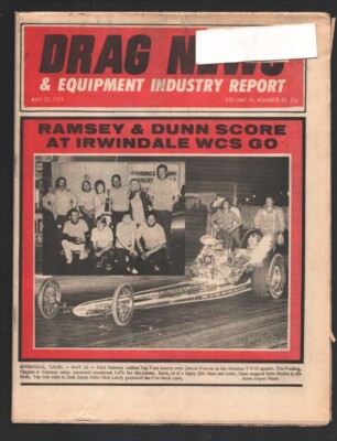 Sports Pub: Drag News 5/22/1971-Rick Ramsey cover-Irwindale Division ...