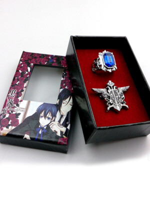 Black Butler Kuroshitsuji Alois Trancy Ciel Phantomhive Cosplay Ring ...