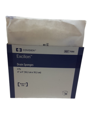 Kendall Excilon Drain Sponge 10Cm Non Woven Sterile 2pcs/pkt (7086 ...