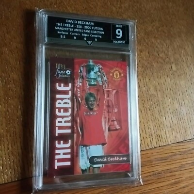 David Beckham The Treble Futera 2000 Manchester United Fans Memorabilia ...