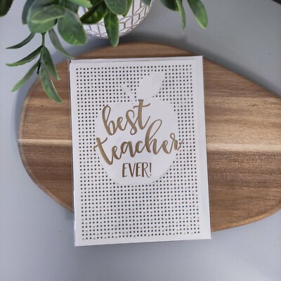 The Art File - Best Teacher Ever Card | eBay
