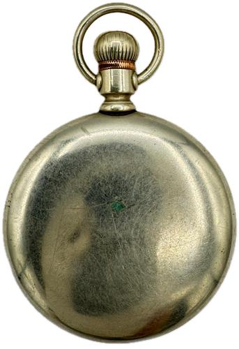 Antique 16s Crescent Swingout Open Face Pocket Watch Case Nickel Alloy ...