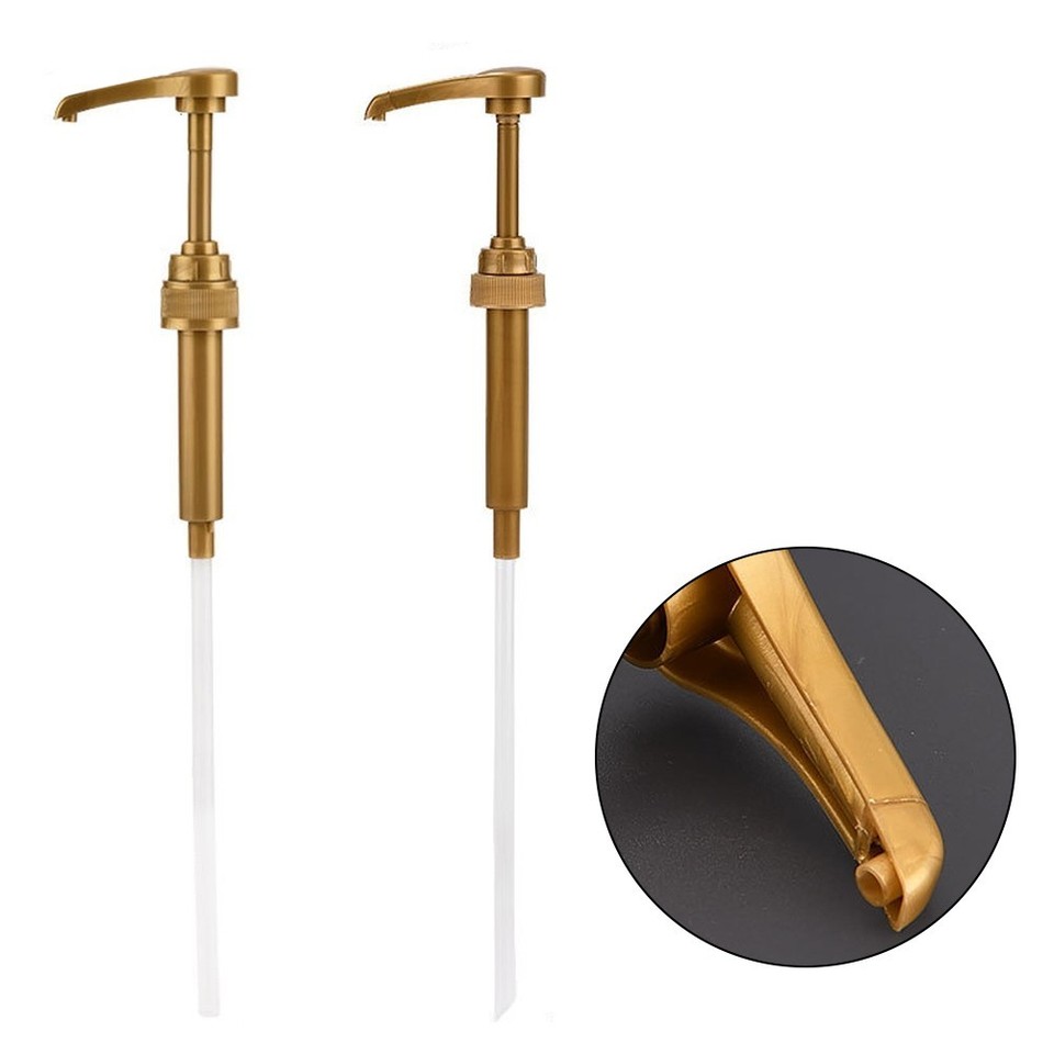 Press Type Dispenser Syrup Pump Head Stainless Steel Spring Anti-siphon ...
