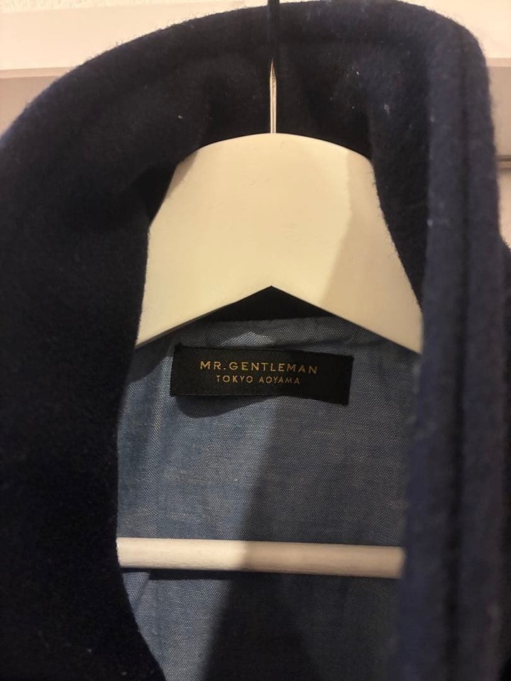 Mister Gentleman Pea Coat Men’s Navy Wool Classic Jacket Used Excellent ...