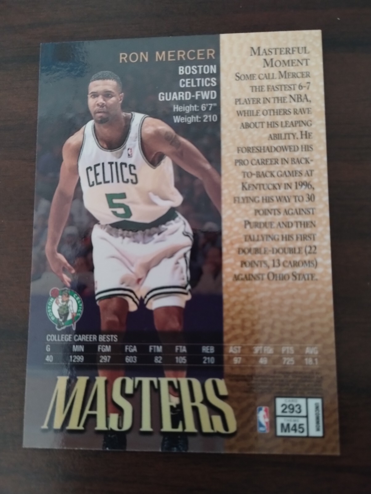 1997-98 Topps Finest - Uncommon - Silver #293 Ron Mercer (RC) for sale ...