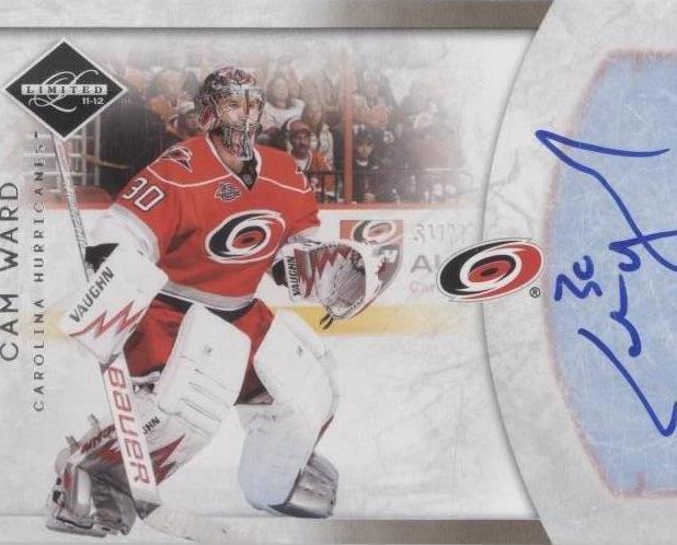 2011-12 Limited - Crease Cleaners Cam Ward #2 Signatures /99 (AU) for ...