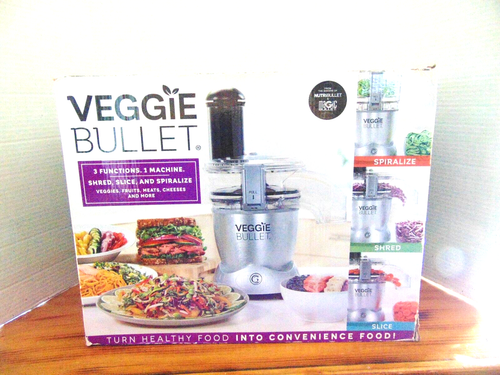 VEGGIE BULLET 3 Functions, 1 Machine Spiralize Slice Shred Food ...
