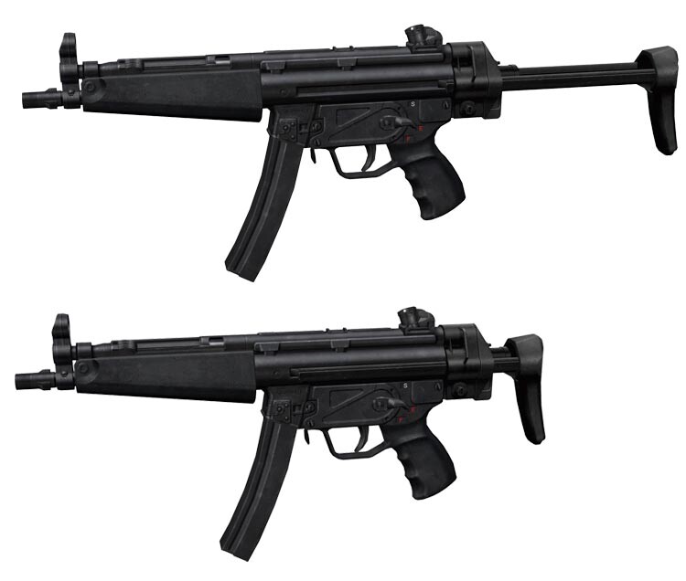 1:1 Scale Heckler & Koch MP5 Submachine Gun DIY Handcraft Paper Model ...