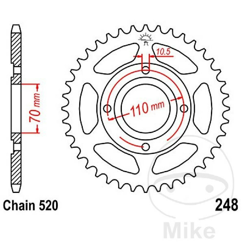 Chain DID 520VX3 Sprocket 14 44 Sterling Silver for Honda 250 CB Rs ...