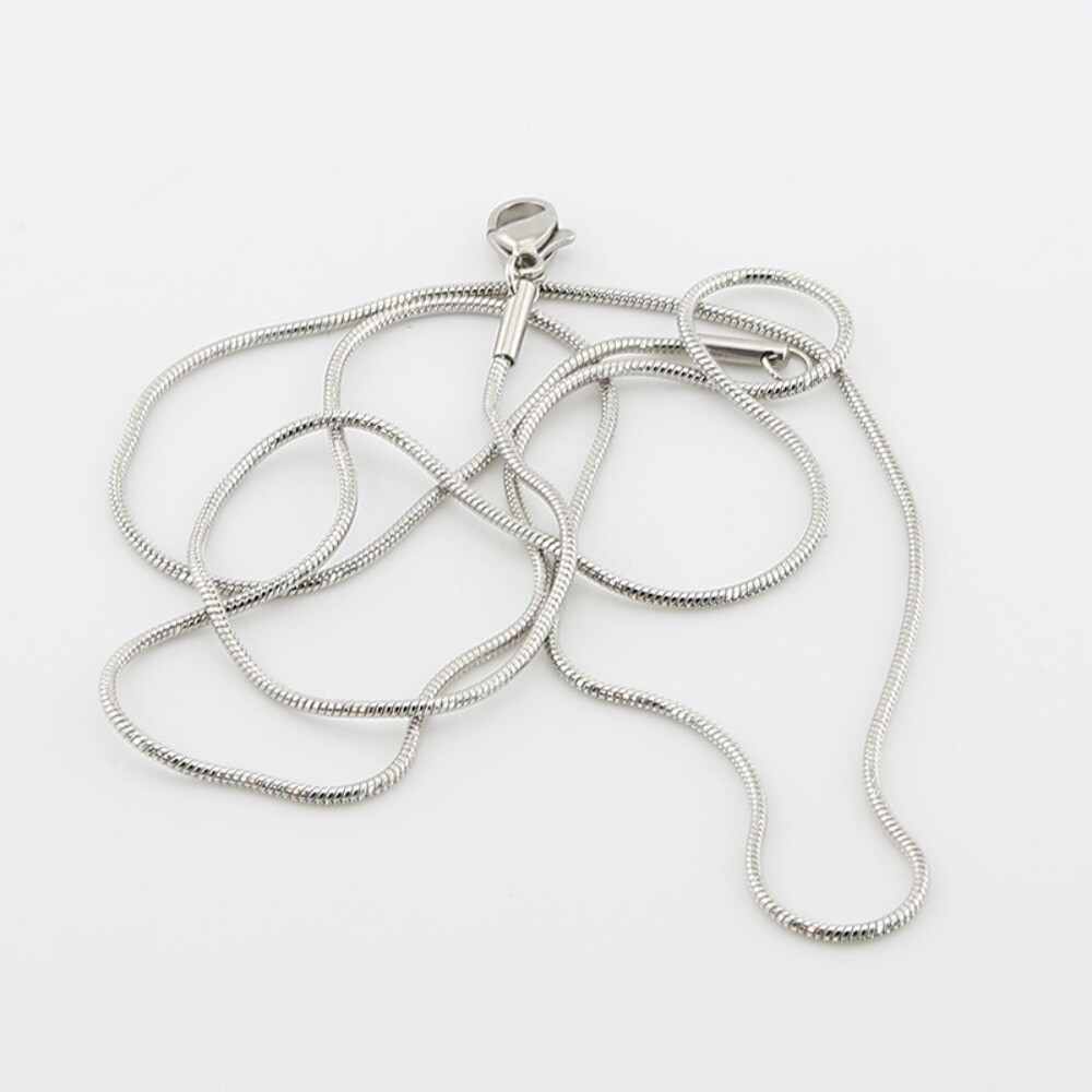 12pcs Stainless Steel Necklace Chains Snake Chains for DIY Jewelry ...