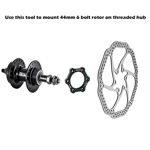 44MM Bike Freewheel Threaded Hubs Disk Disc Brake Rotor 6 Bolt Flange ...