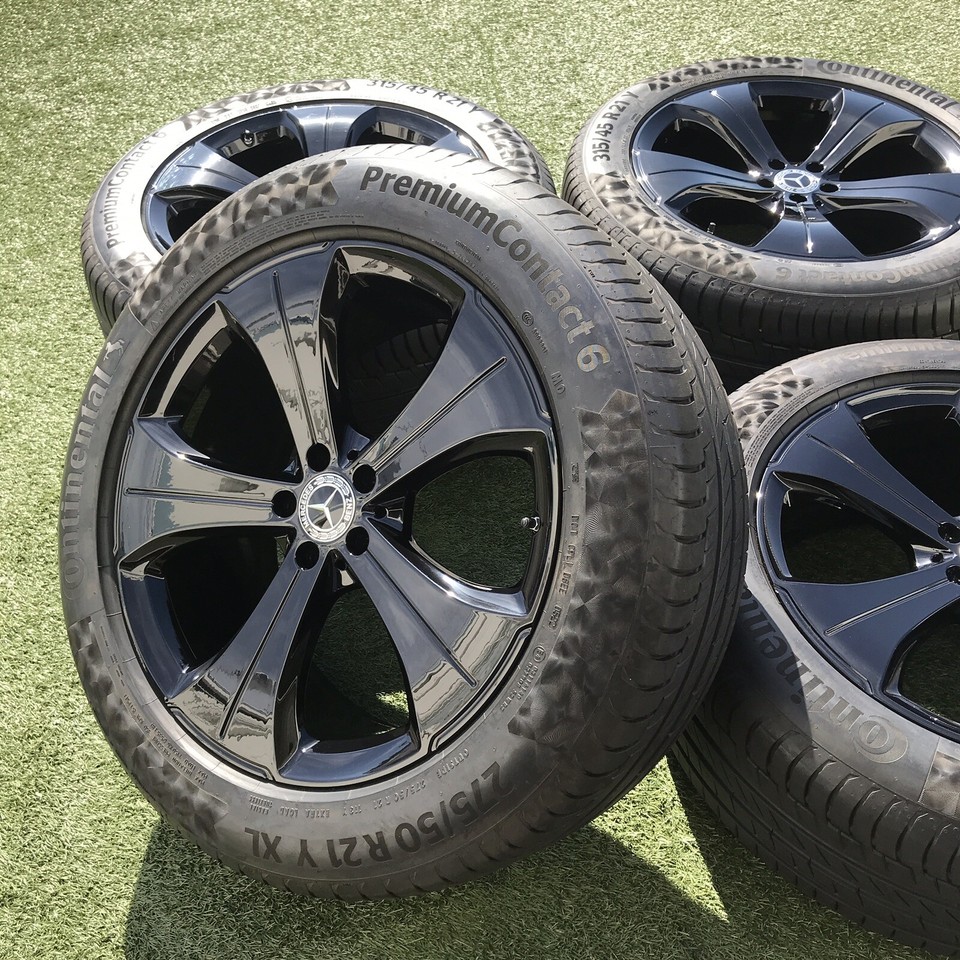 21 MERCEDES GLS RIMS GLS450 GLS580 GLS GLS63 WHEELS STOCK FACTORY BLACK ...