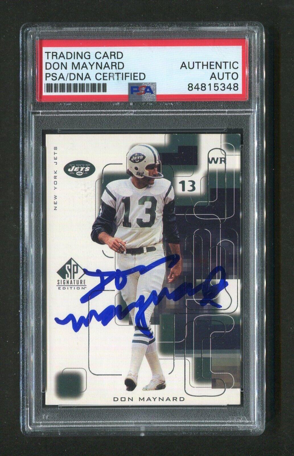 1999 Don Maynard PSA/DNA Authentic Autograph Upper Deck #148 Signed ...