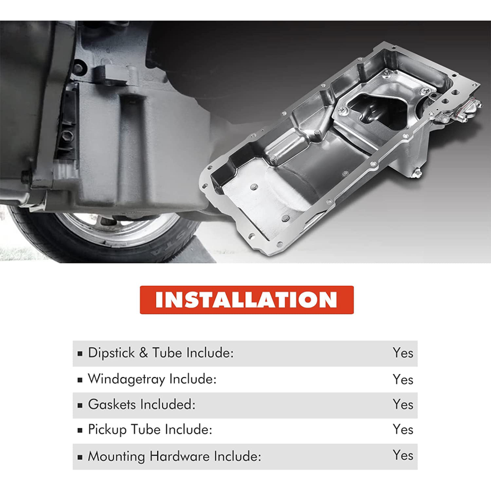 Muscle Car Engine Oil Pan Complete Kit For GM LS1 LS3 LSX Chevrolet ...
