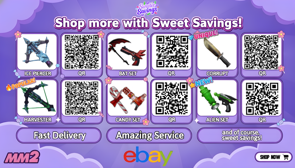 Candy, Sugar, Candy Set (CHOOSE) Murder Mystery 2 MM2 Godly Knives ...