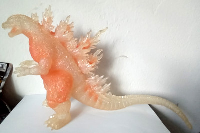 1 USED GODZILLA 2000 Bandai 7" Figure Theater Limited Clear Orange | eBay