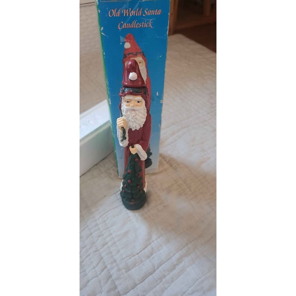 Old World Santa Candlestick 12" Tall In Original open Box | eBay