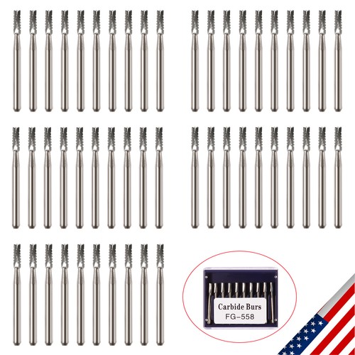 FG 558 Carbide Burs FG558 Bur #558 Friction Grip 10-100PCS | eBay