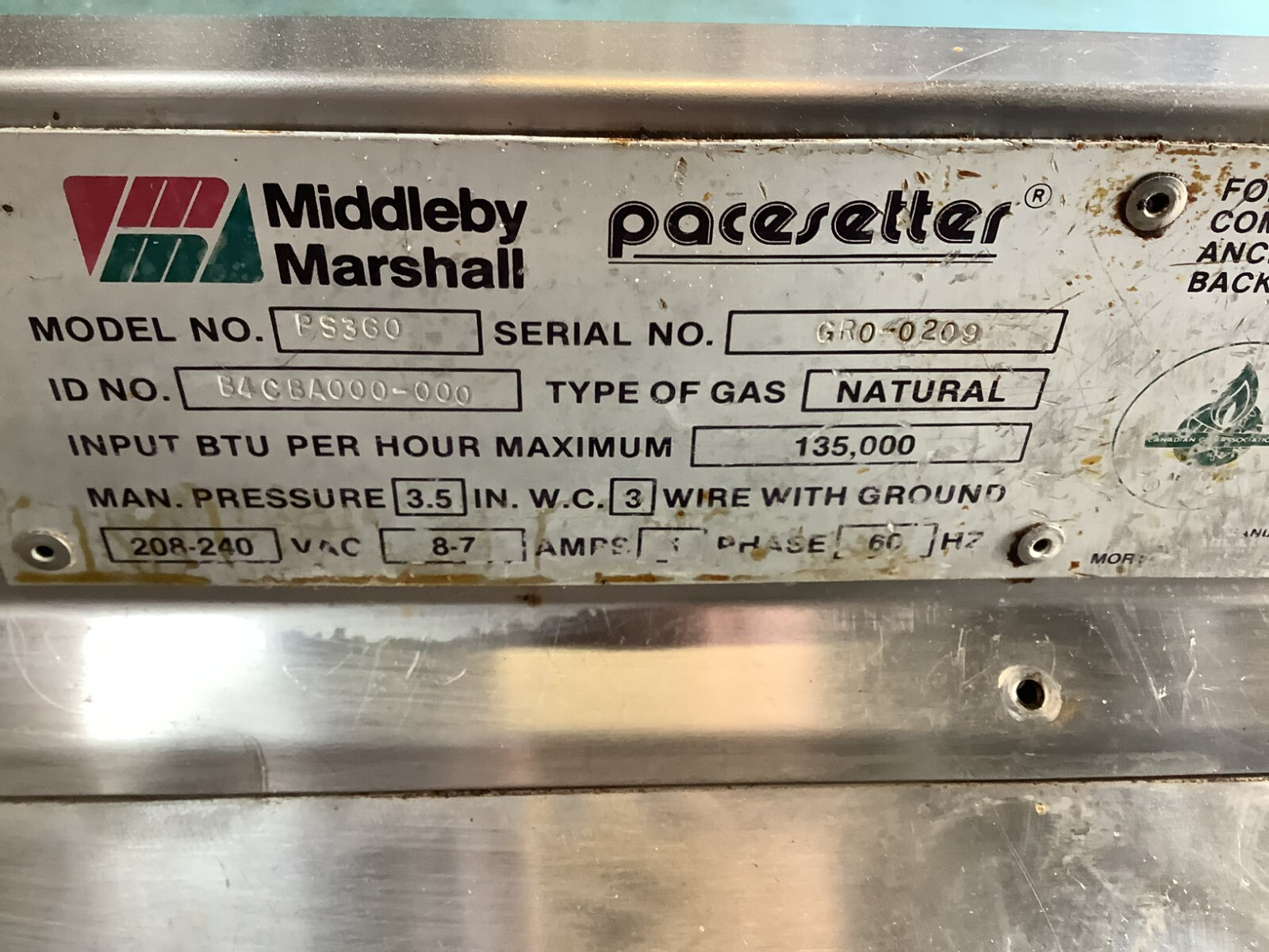 Pizza Oven Conveyor Middleby Marshall PS360 Double Stack Nat Gas Tested ...