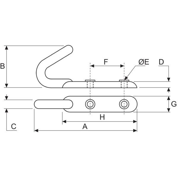 10 X TRAILER LORRY ROPE HOOKS 13MM Bolt On Tie Down Anchor Loops ...
