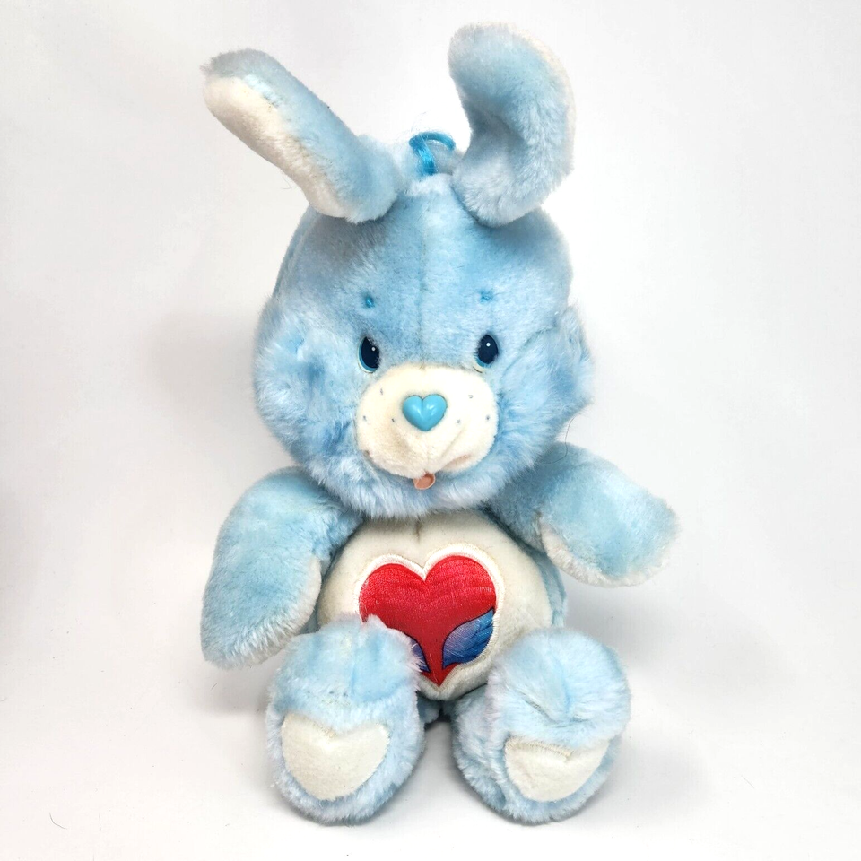 VINTAGE 1985 CARE BEARS COUSINS SWIFT HEART RABBIT BLUE STUFFED ANIMAL ...
